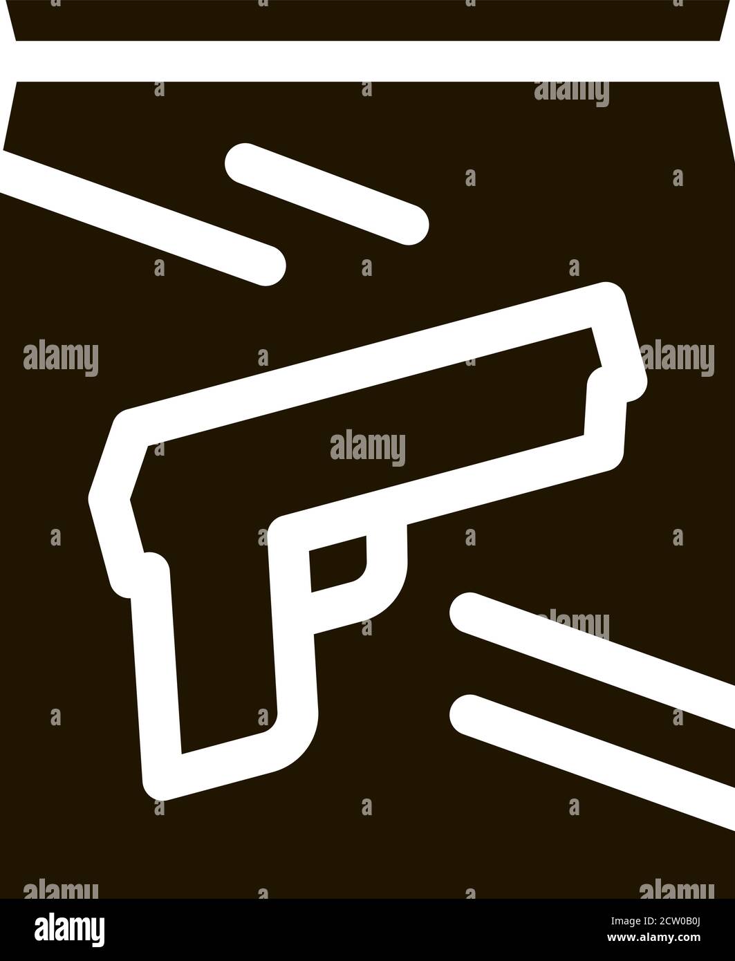 Evidence Gun Law And Judgement Icon Vector Illustration Stock Vector ...