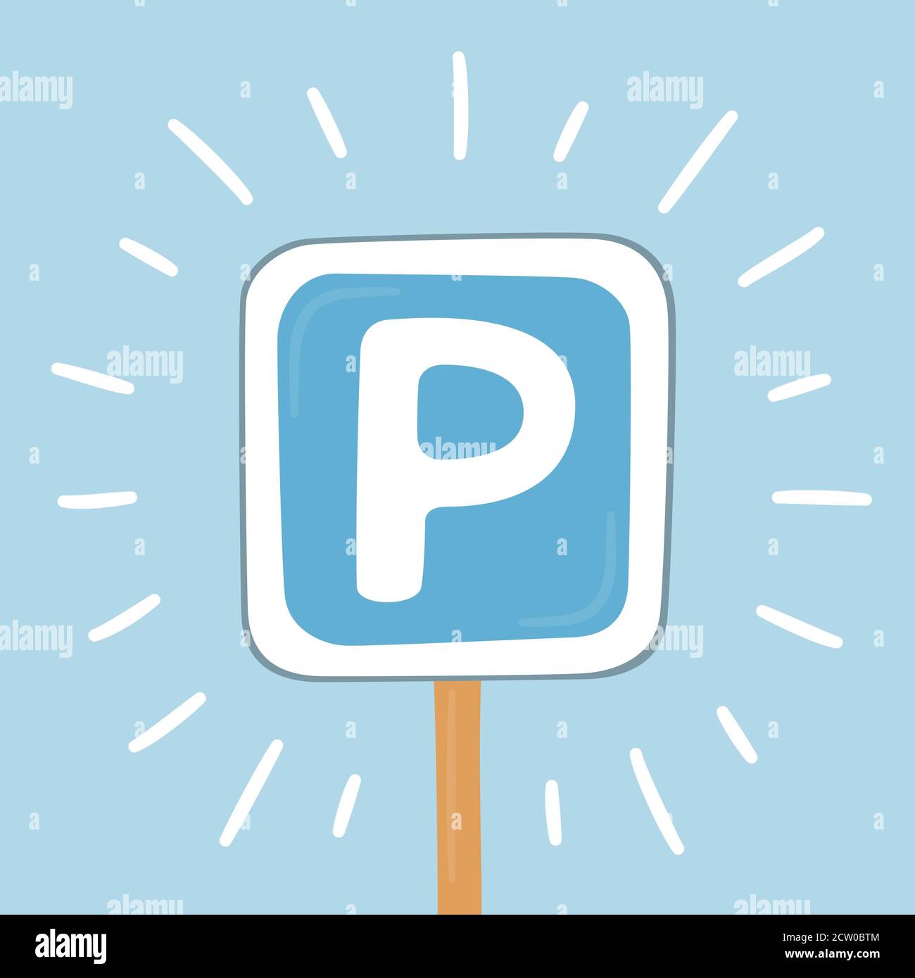 Blue parking road sign. Parking place for car Stock Vector Image & Art ...