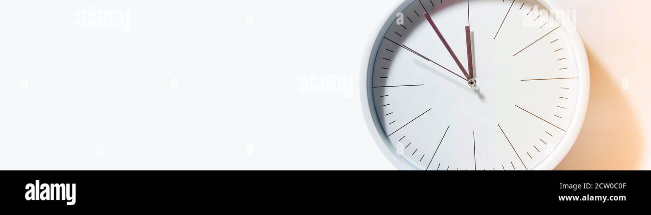 Clock, time management concept, time planning. Web banner, free space ...