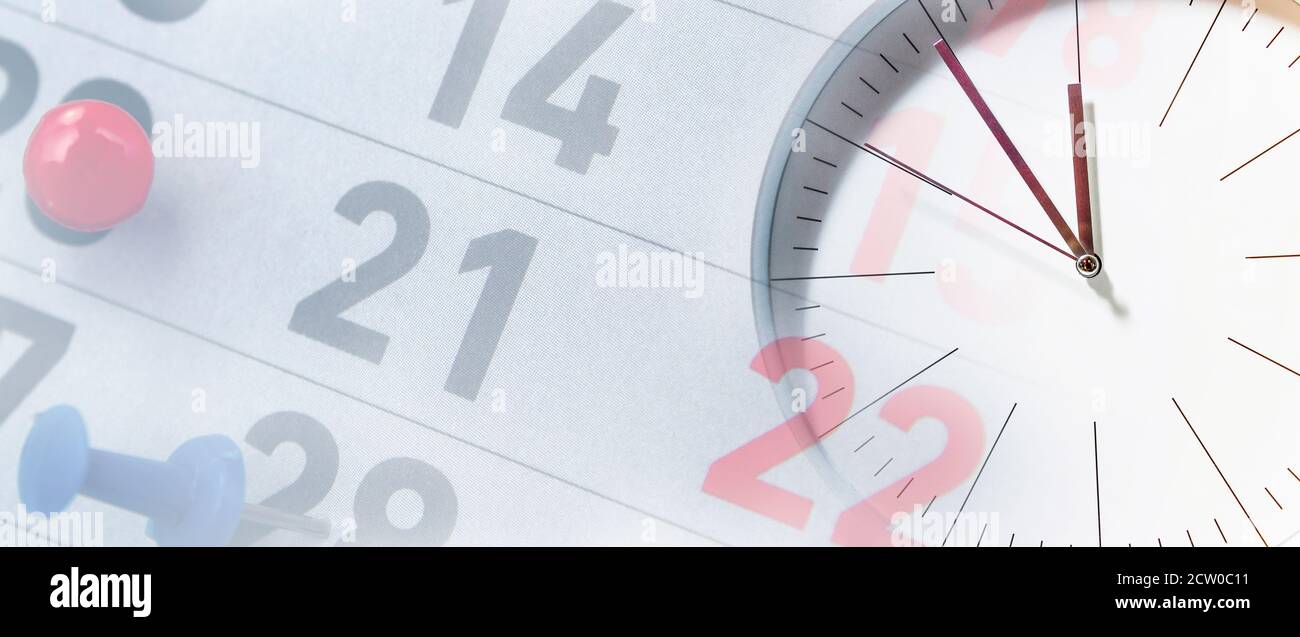 Clock , Time Management Concept, Time planning Stock Photo - Alamy