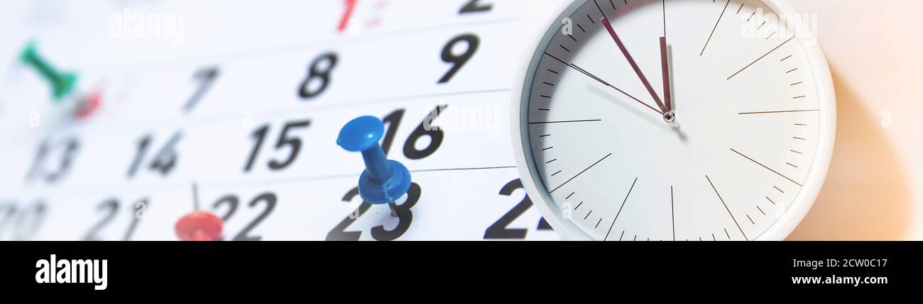 Clock , Time Management Concept, Time planning Stock Photo - Alamy