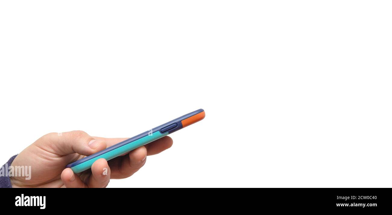 Hand show phone isolated hi-res stock photography and images - Alamy