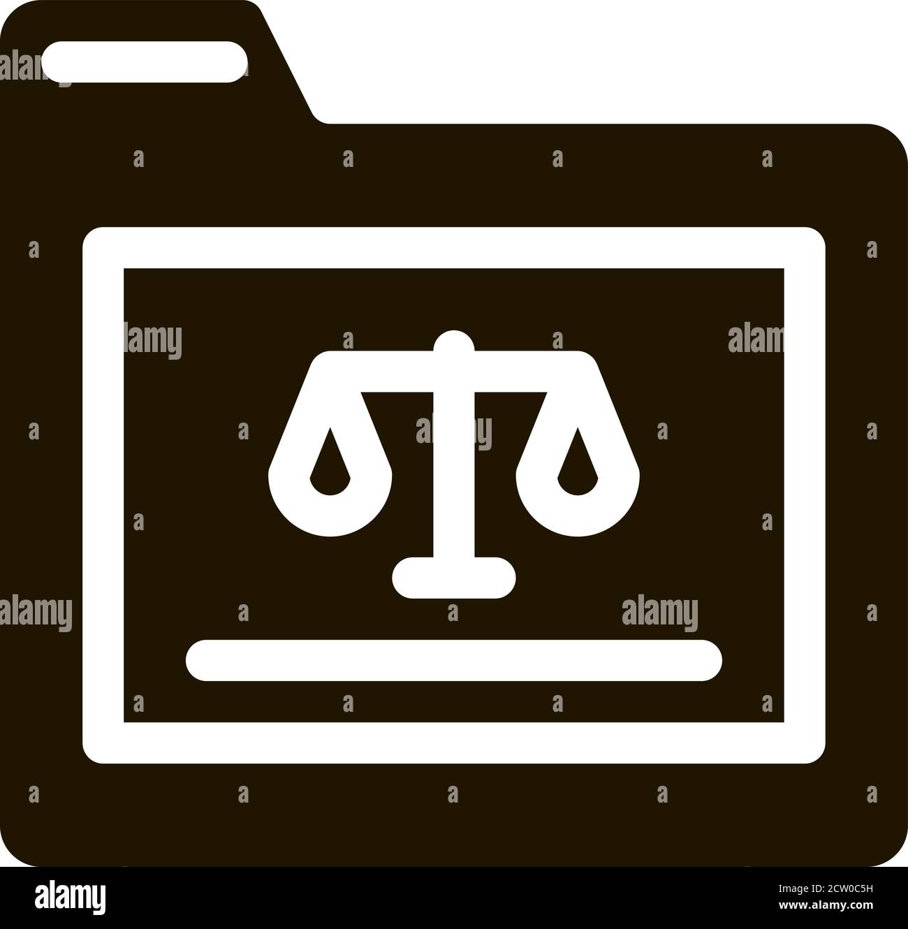 Court Folder Law And Judgement Icon Vector Illustration Stock Vector ...