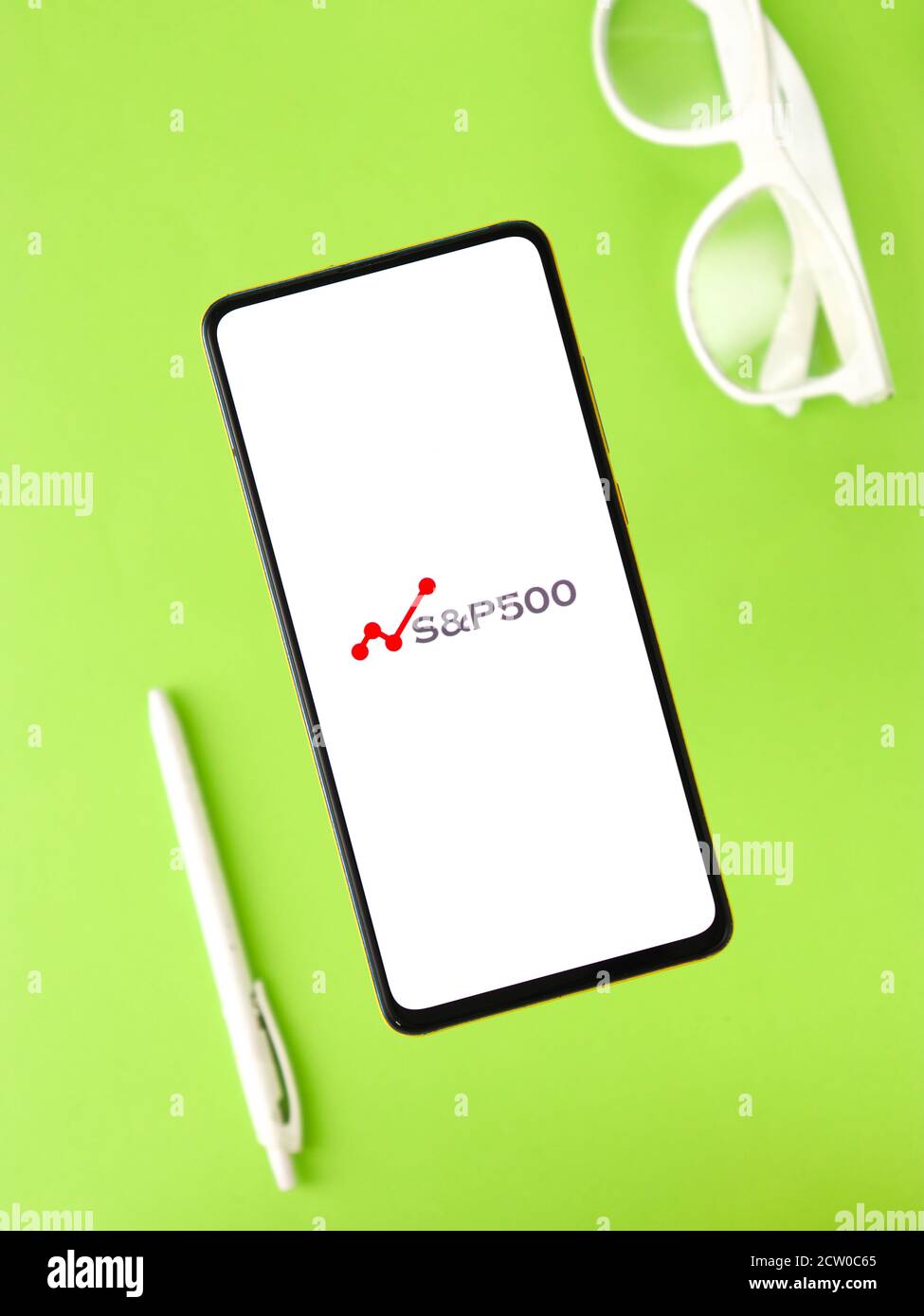 Assam, india - September 12, 2020 : S&P 500 logo on phone screen stock ...