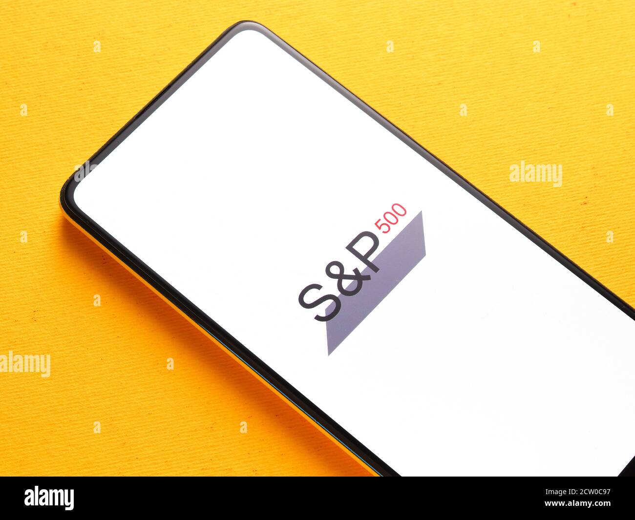 Assam, india - September 12, 2020 : S&P 500 logo on phone screen stock ...