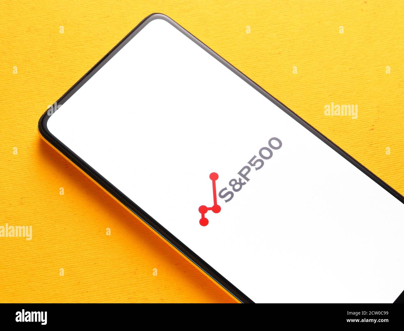 Assam, india - September 12, 2020 : S&P 500 logo on phone screen stock ...