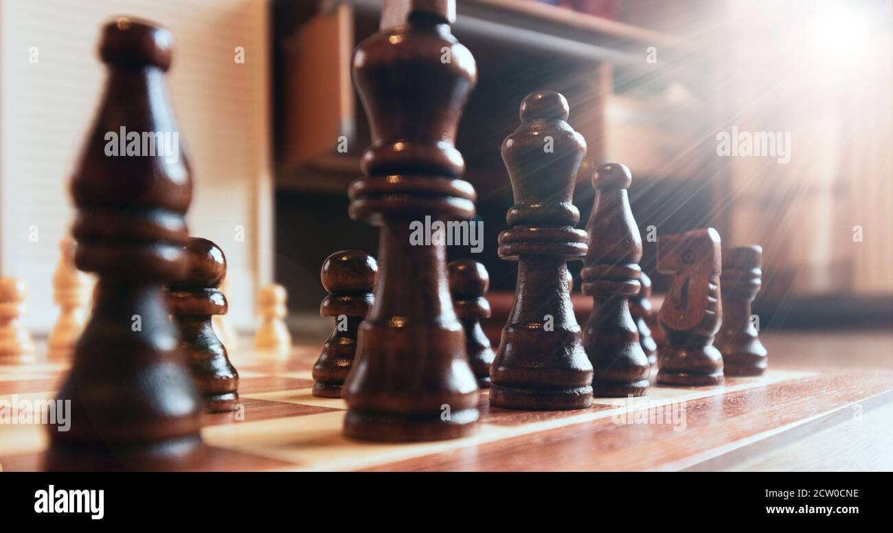 Close-up chess, problem solving strategy, strategic thinking Stock ...