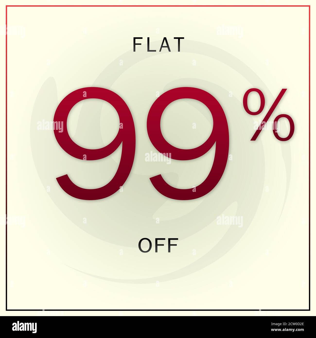 Flat 99% Off Modern Discount Sale Offer Banner Template Design Stock ...