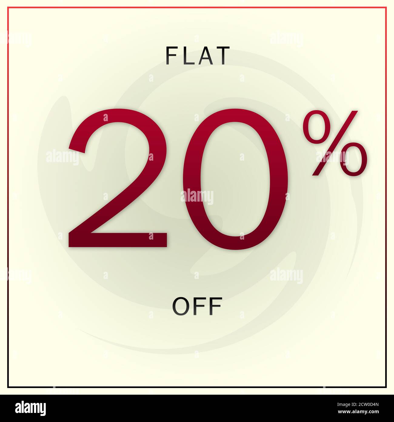 Flat 20% Off Modern Discount Sale Offer Banner Template Design Stock ...