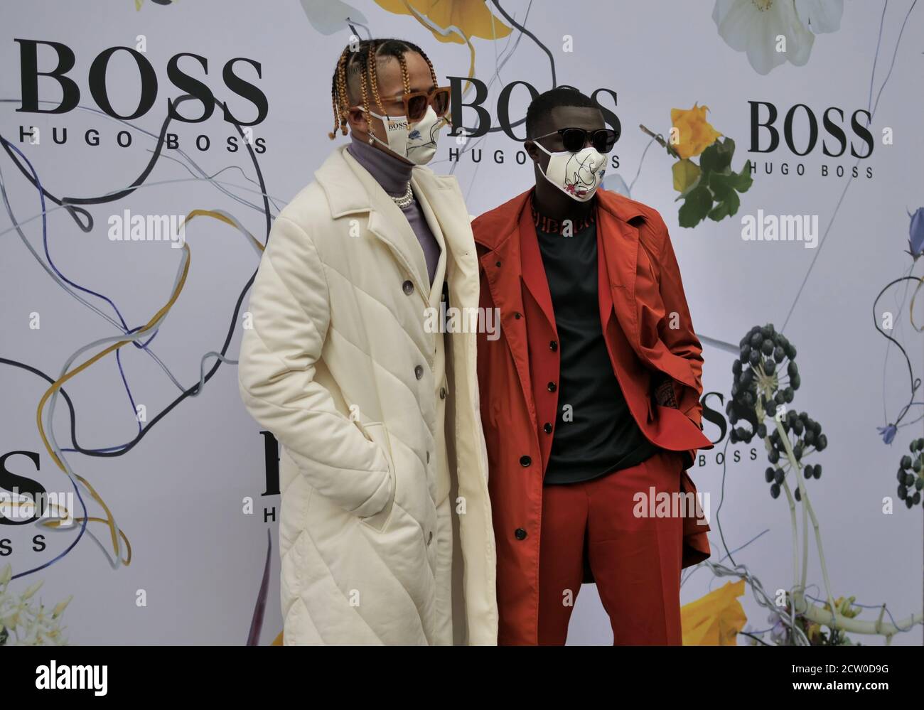 Special guests at Hugo Boss fashion show during Milan Fashion Week Fall ...