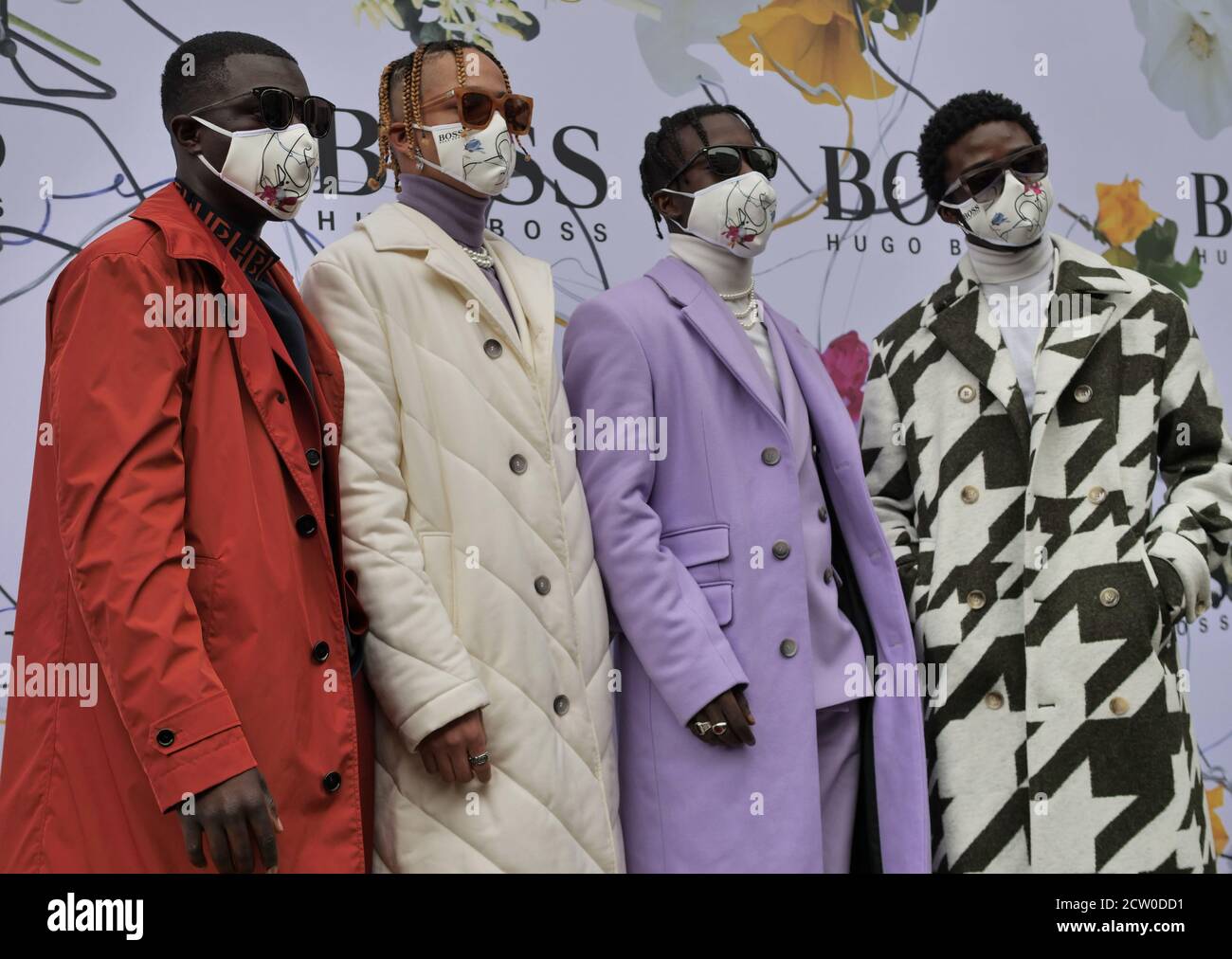 Special guests at Hugo Boss fashion show during Milan Fashion Week Fall ...