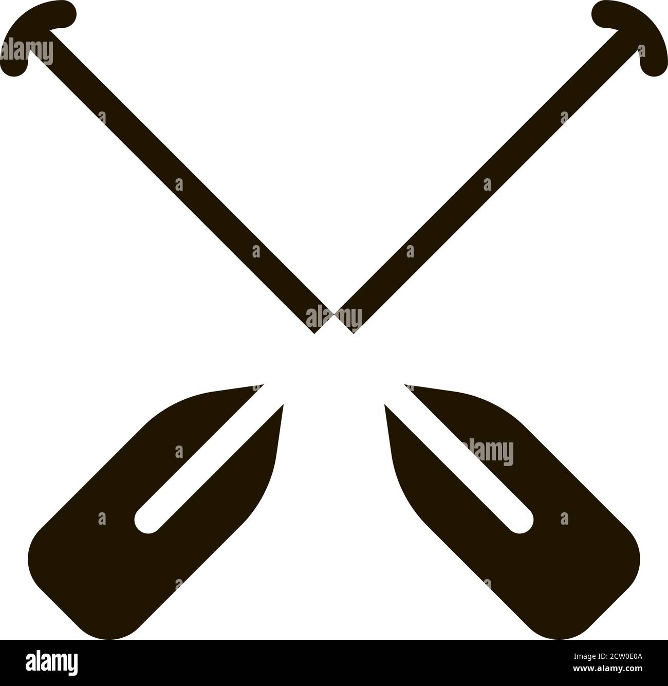 Boat Oars Canoeing Icon Vector Illustration Stock Vector Image & Art ...