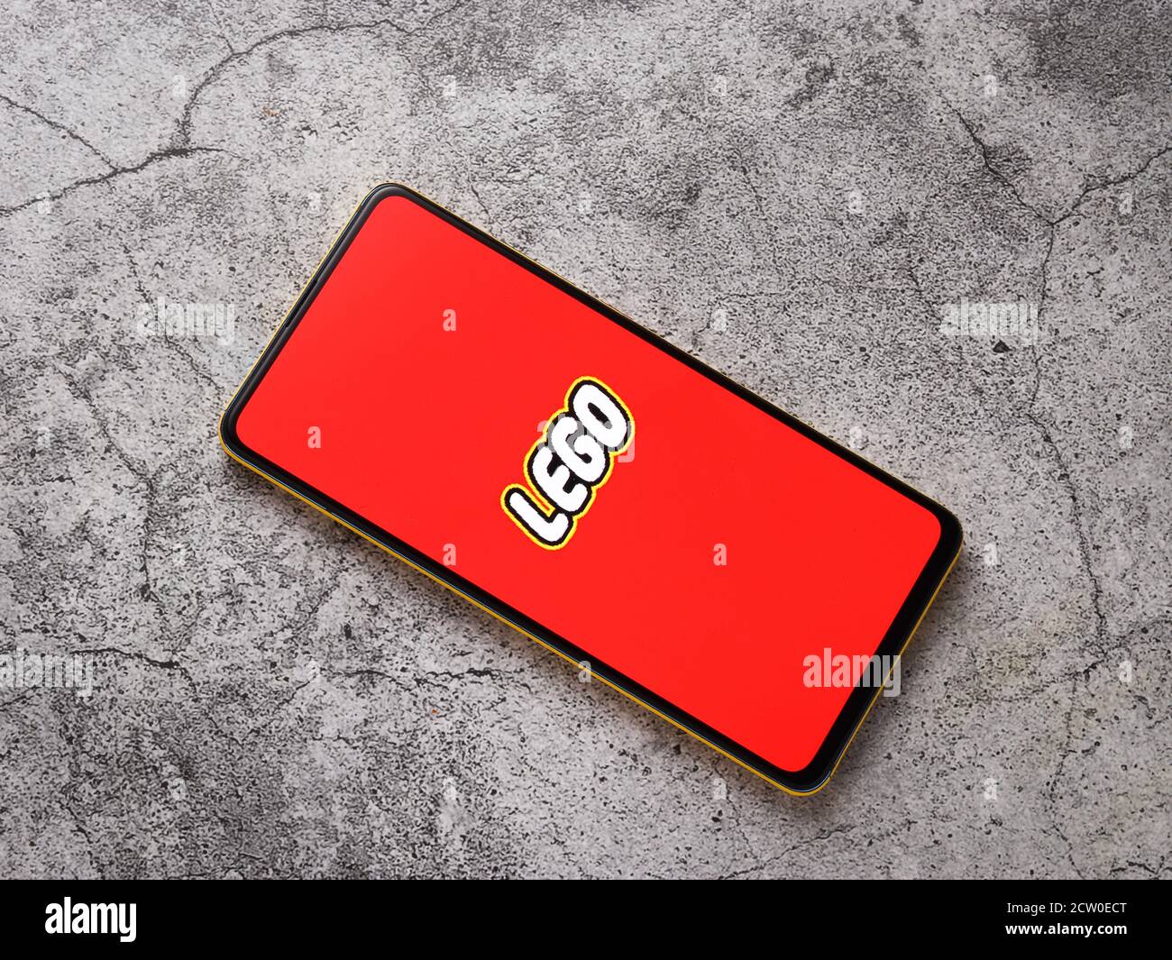 Assam, india - September 24, 2020 : Lego logo on phone screen stock ...