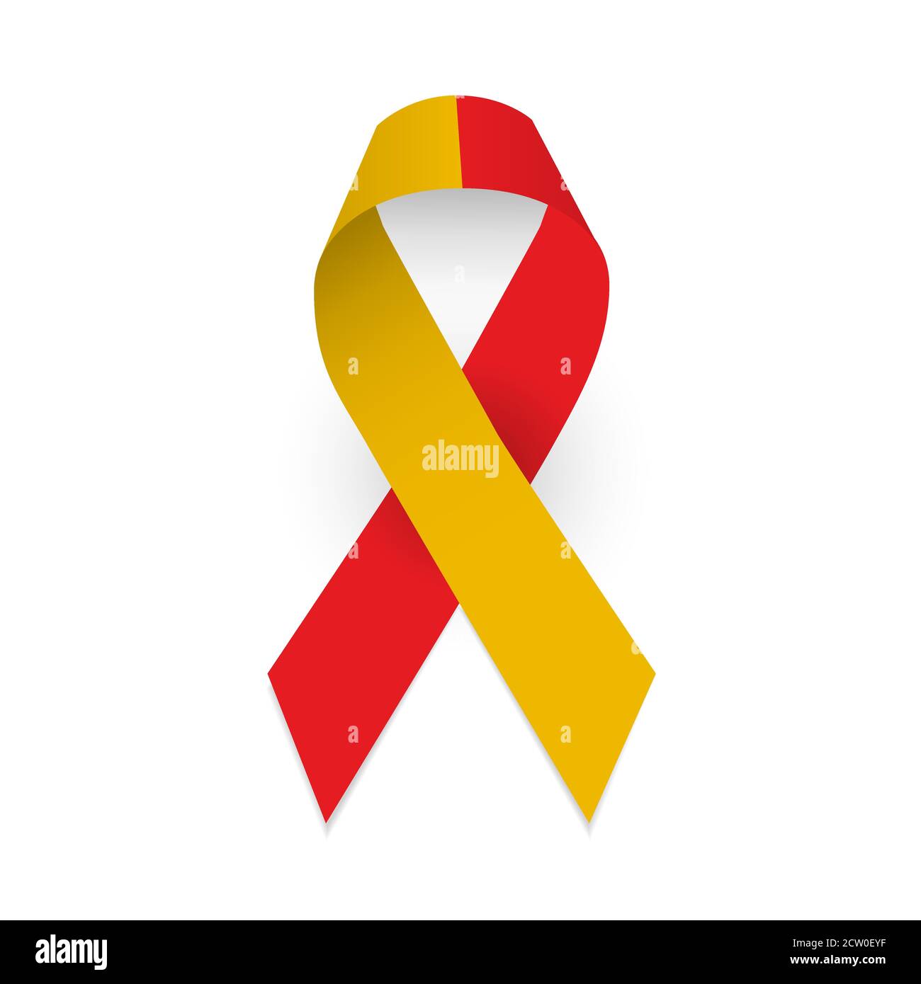 Red and yellow ribbon as symbol hepatitis awareness Stock Vector Image ...