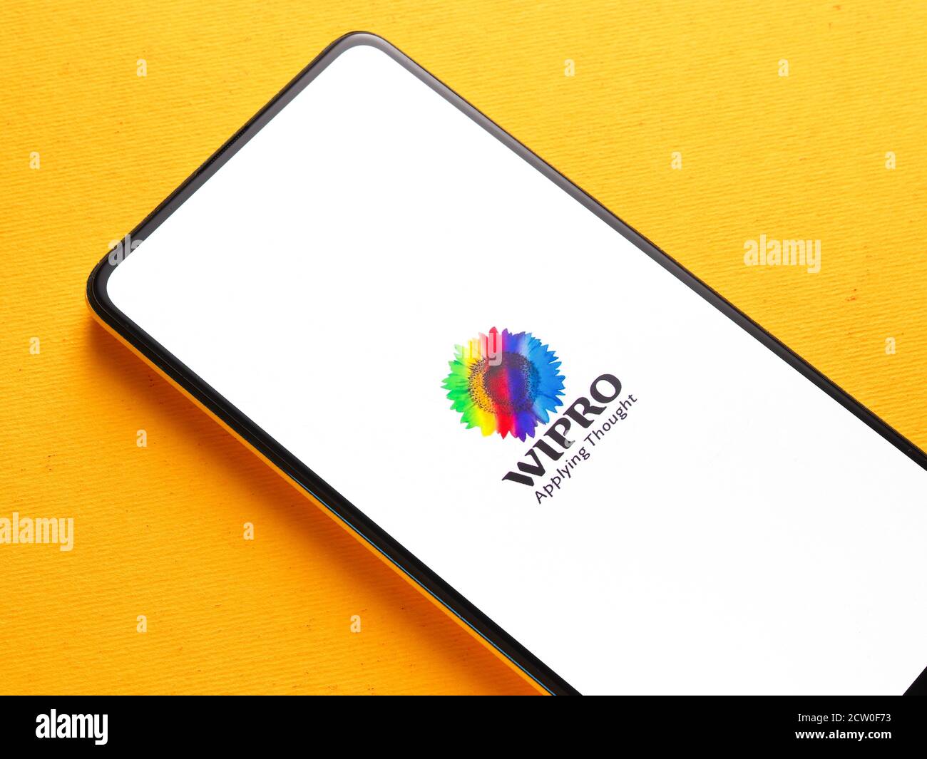 Assam, india - September 24, 2020 : Wipro logo on phone screen stock ...
