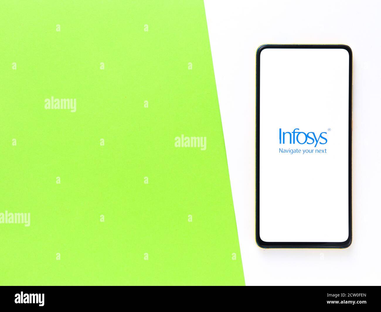 Assam, india - September 24, 2020 : Infosys logo on phone screen stock ...