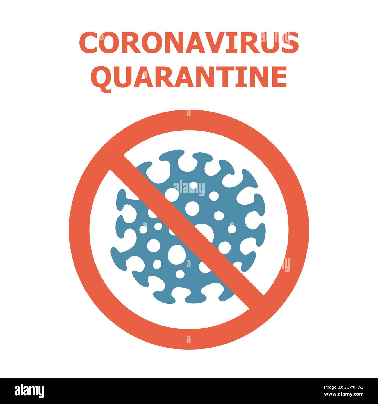 Corona Virus prevention illustration. Symbol of Coronavirus quarantine ...