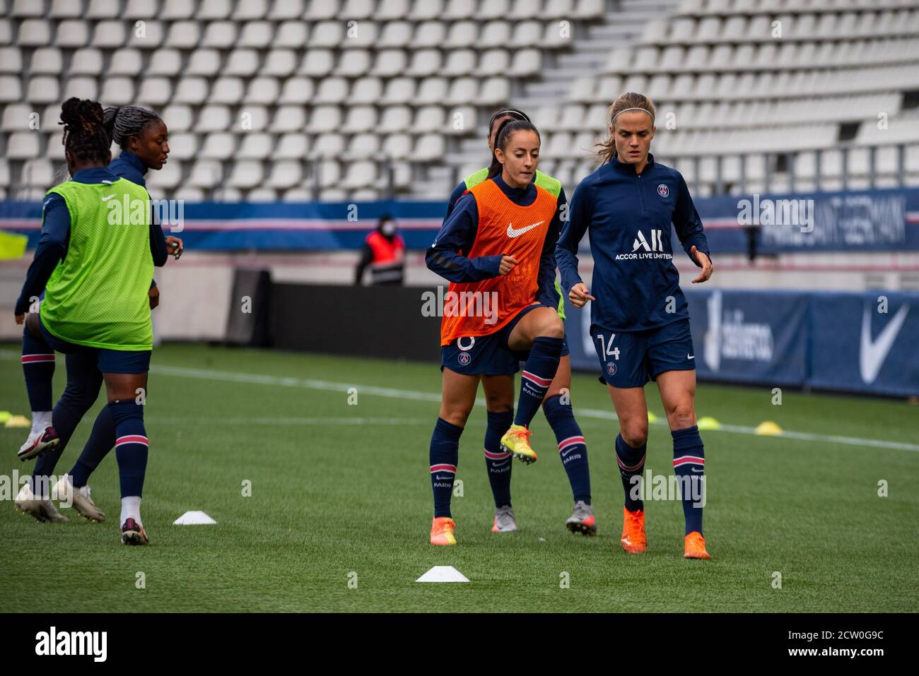 Luana Bertolucci of Paris Saint Germain and Irene Paredes of Paris ...