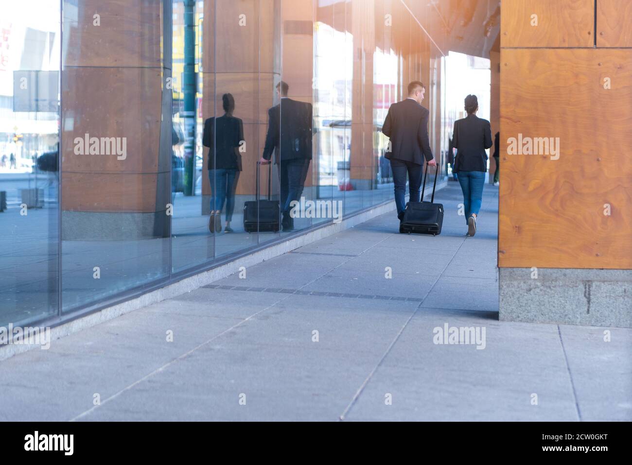 Portrait Of Business Team Outside Office. Meeting Concept. People ...