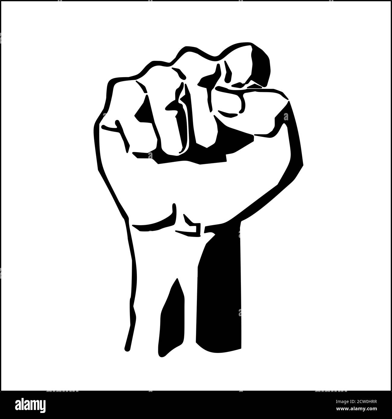 Hand man fist vector illustration. Protest freedom symbol Stock Vector ...