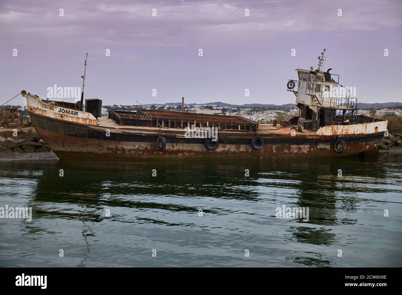 photograph of an abandoned ship Stock Photo - Alamy