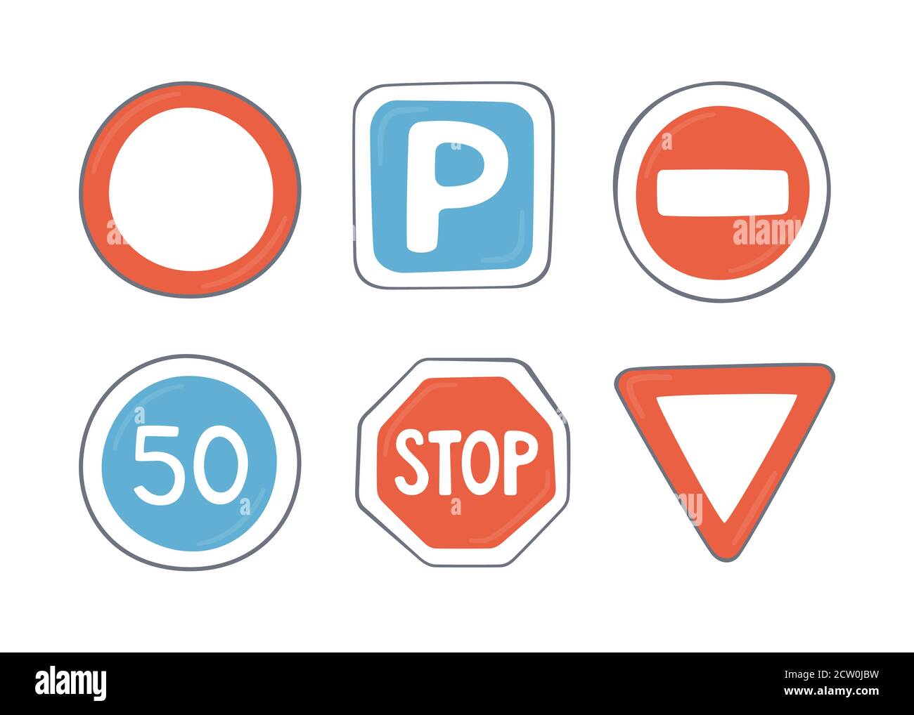 Set of road signs. Traffic symbols Stock Vector Image & Art - Alamy