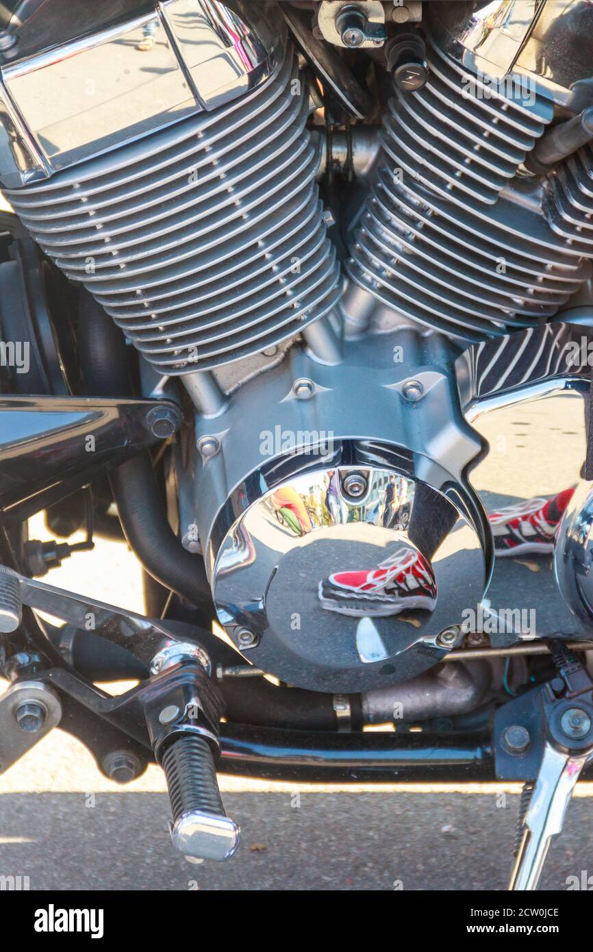Close-up of the motorcycle engine block Stock Photo - Alamy