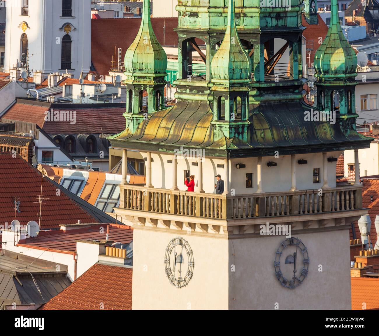 Brno (Brünn): Old Town with Old Town Hall tower in Old Town ...