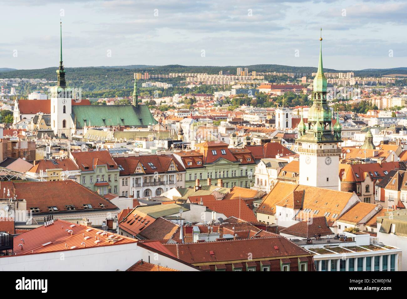 Brno (Brünn): Old Town with Old Town Hall tower in Old Town ...