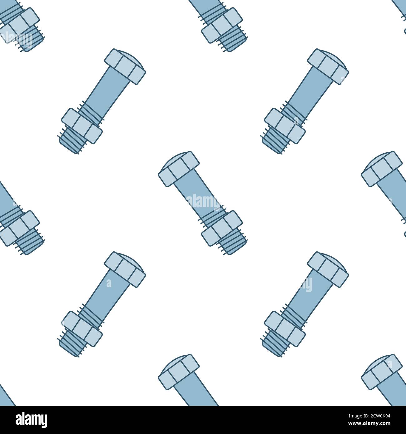 Texture with screws, bolds and nuts. Hand drawn vector seamless pattern ...
