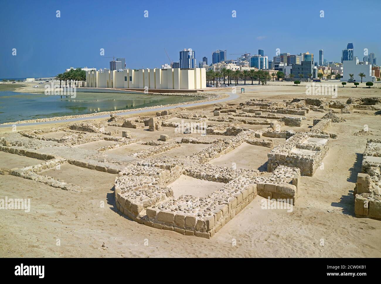 Remains of Qal'at al-Bahrain or Bahrain Fort Structure with Its Museum ...