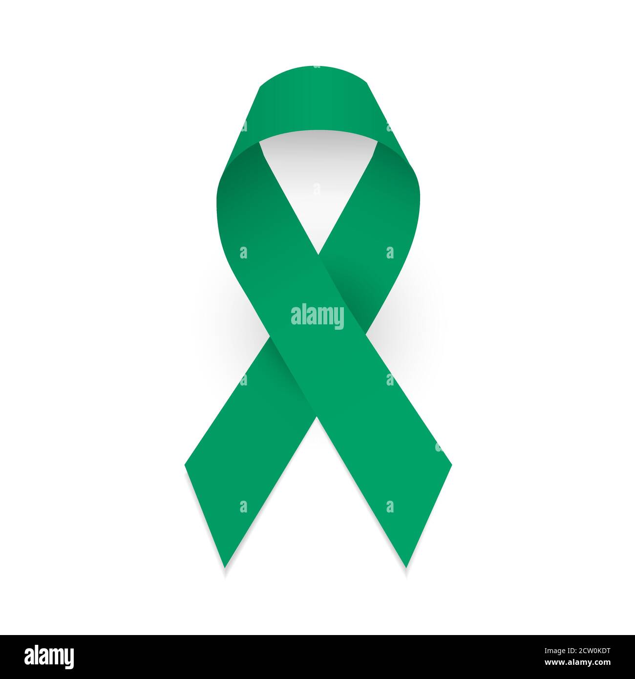 Jade green awareness ribbon as symbol hepatitis B and liver cancer ...