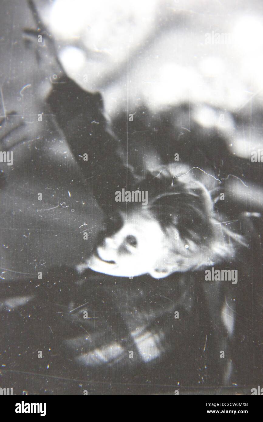 Fine 1970s vintage black and white photography of a fun and mischievous ...