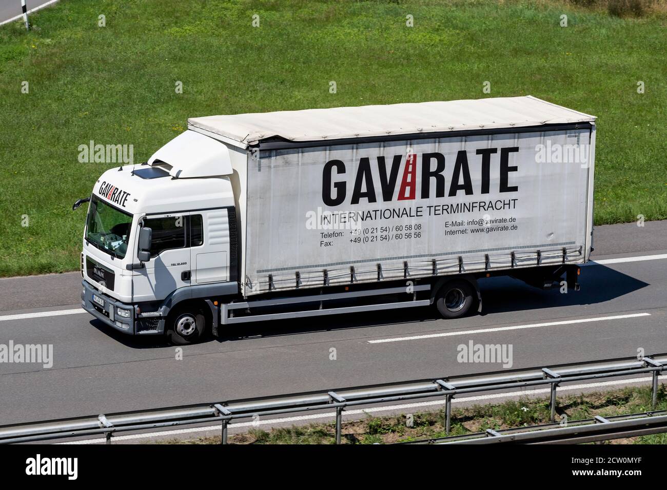 Gavirate MAN TGL truck on motorway Stock Photo - Alamy