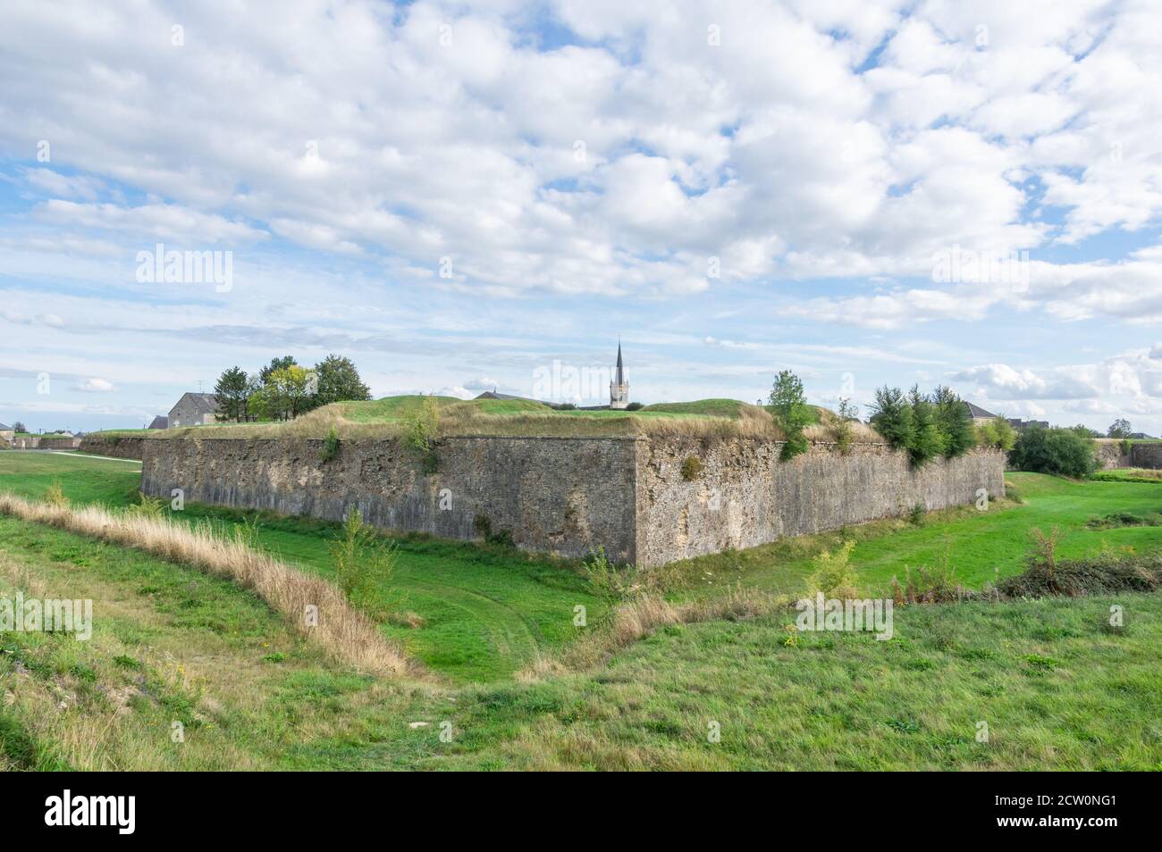 Small town of Rocroi fortified by Vauban and structured like a star ...