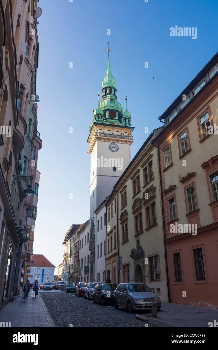 Brno (Brünn): Old Town Hall tower in Old Town, Jihomoravsky, Südmähren ...