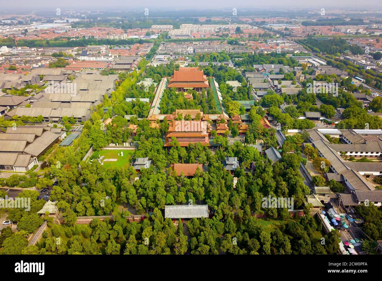 Qufu. 26th Sep, 2020. Aerial photo taken on Sept. 26, 2020 shows a view ...