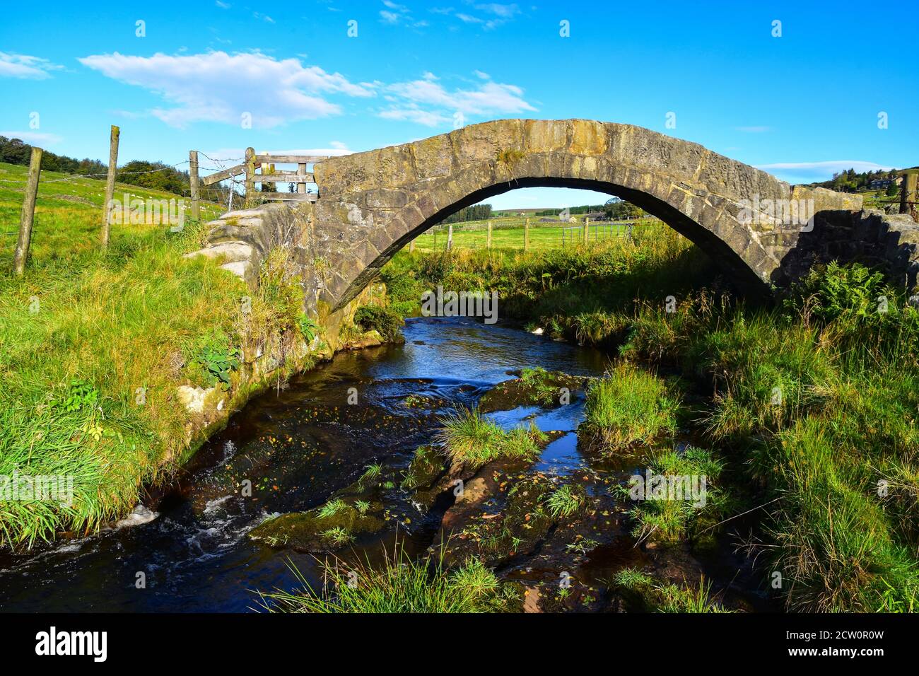 Strines Bridge, Colden Water, Jack Bridge, Pennines, Yorkshire Stock ...