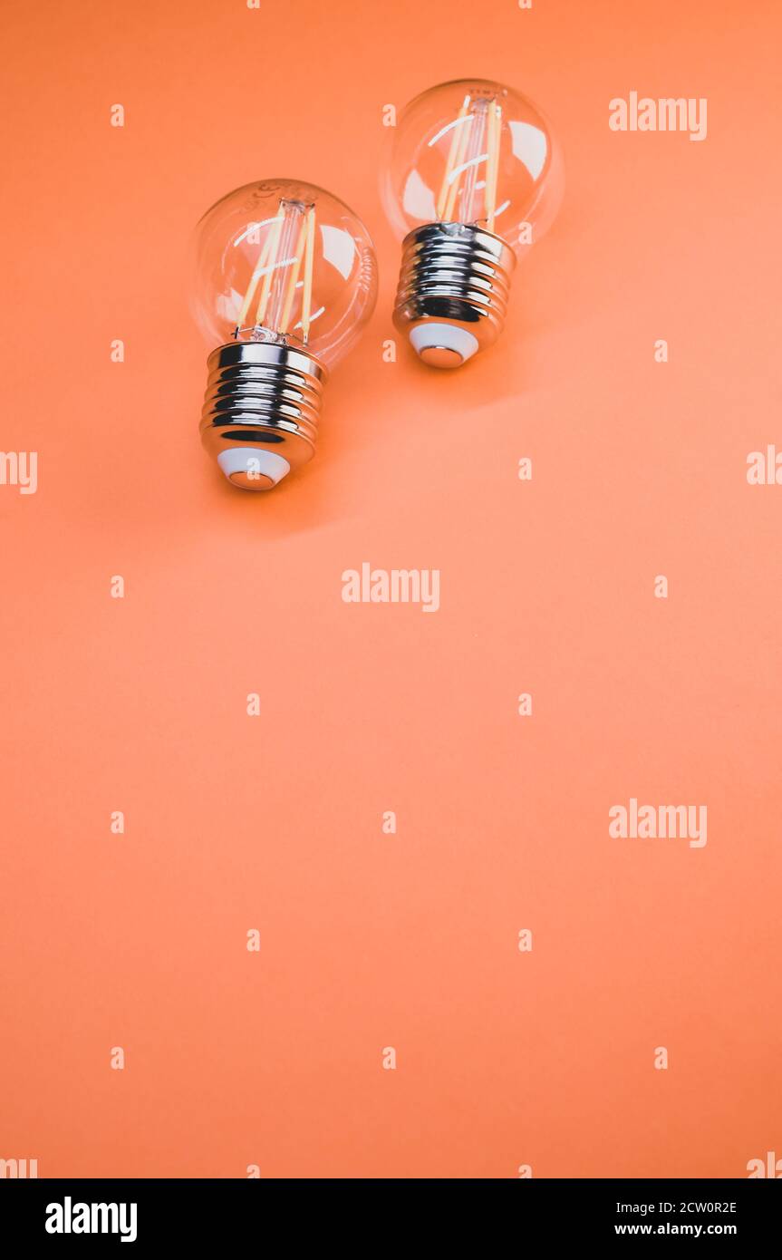 Vertical shot of incandescent light bulbs Stock Photo - Alamy