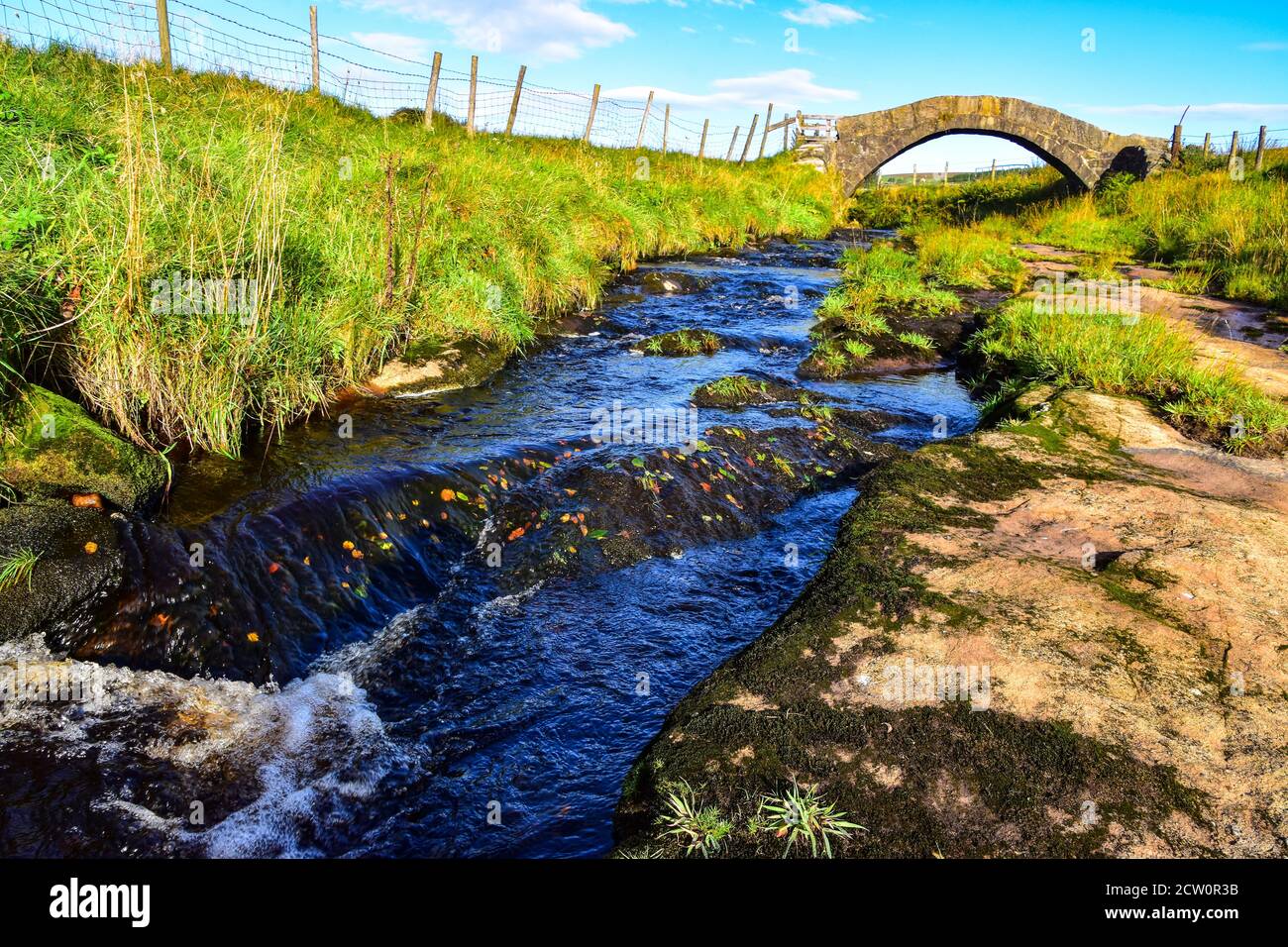 Strines Bridge, Colden Water, Jack Bridge, Pennines, Yorkshire Stock ...