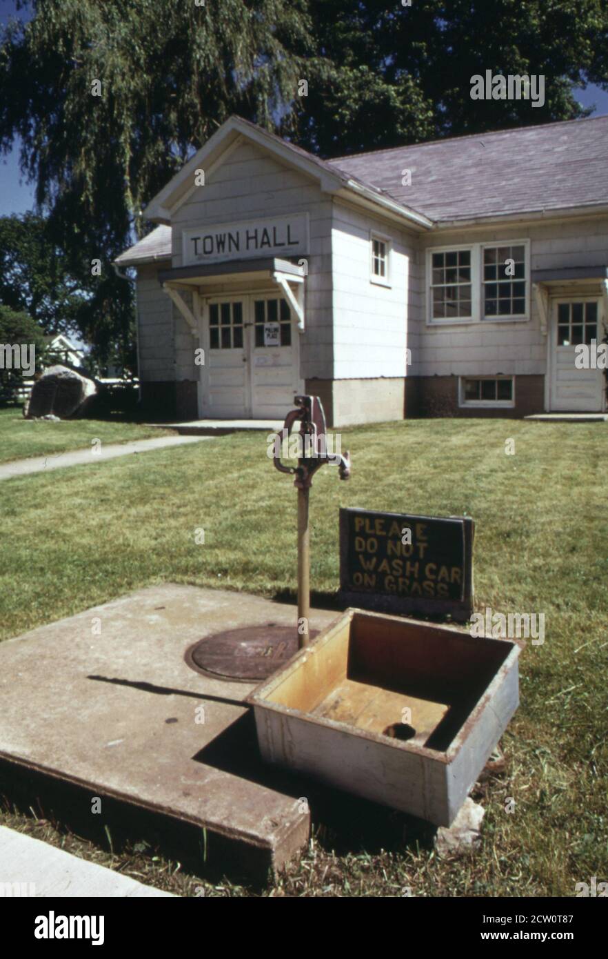 Historical 1970s Photo: La Rose IL town hall ca. June 1973 Stock Photo ...