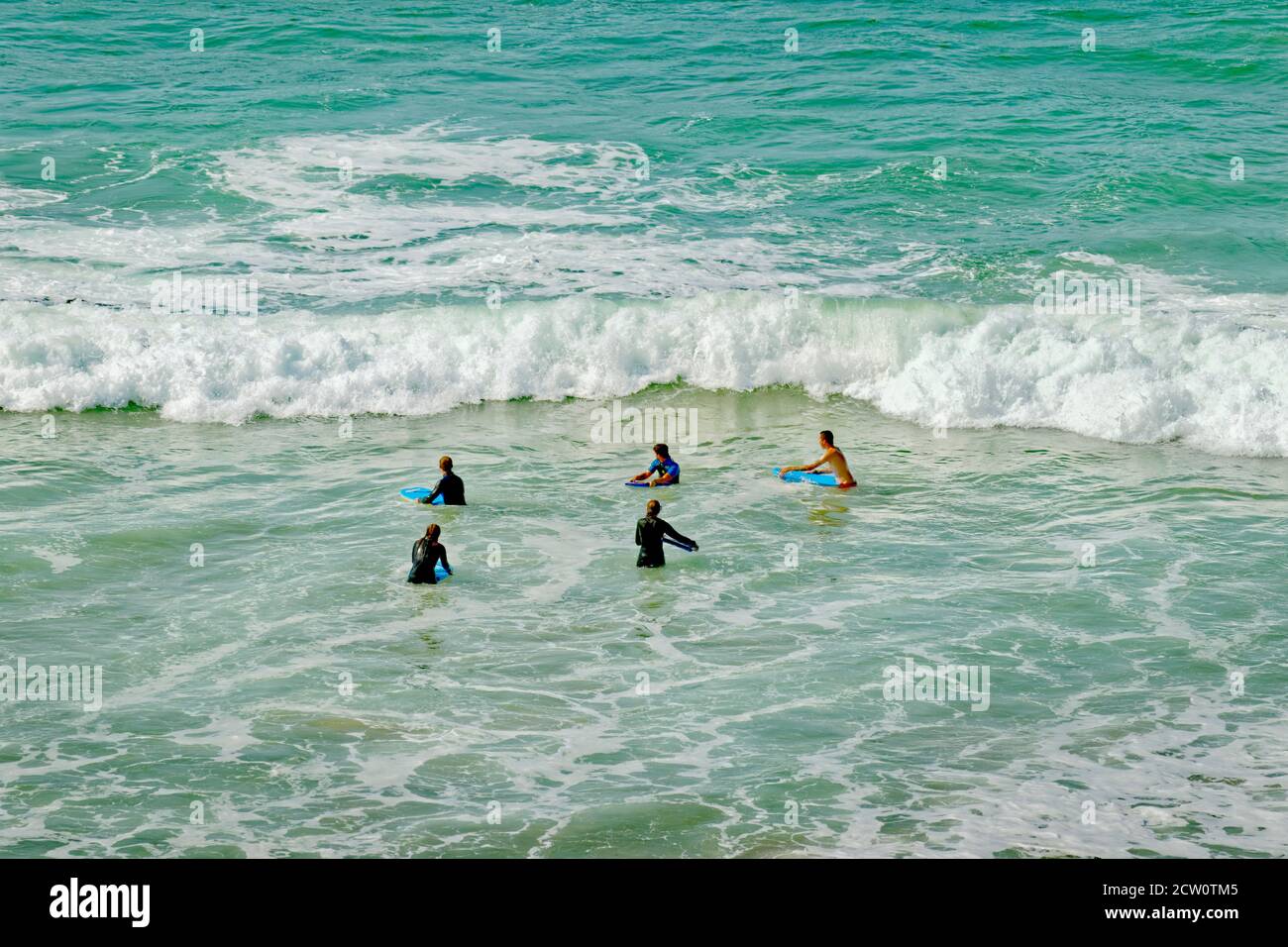 Surfing in North Cornwall, England Stock Photo - Alamy