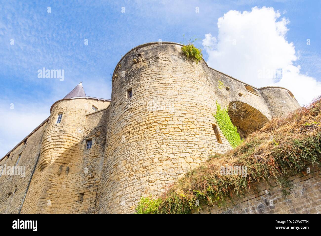 Massive walls of the Sedan Castle Fort, one of the largest fortresses ...