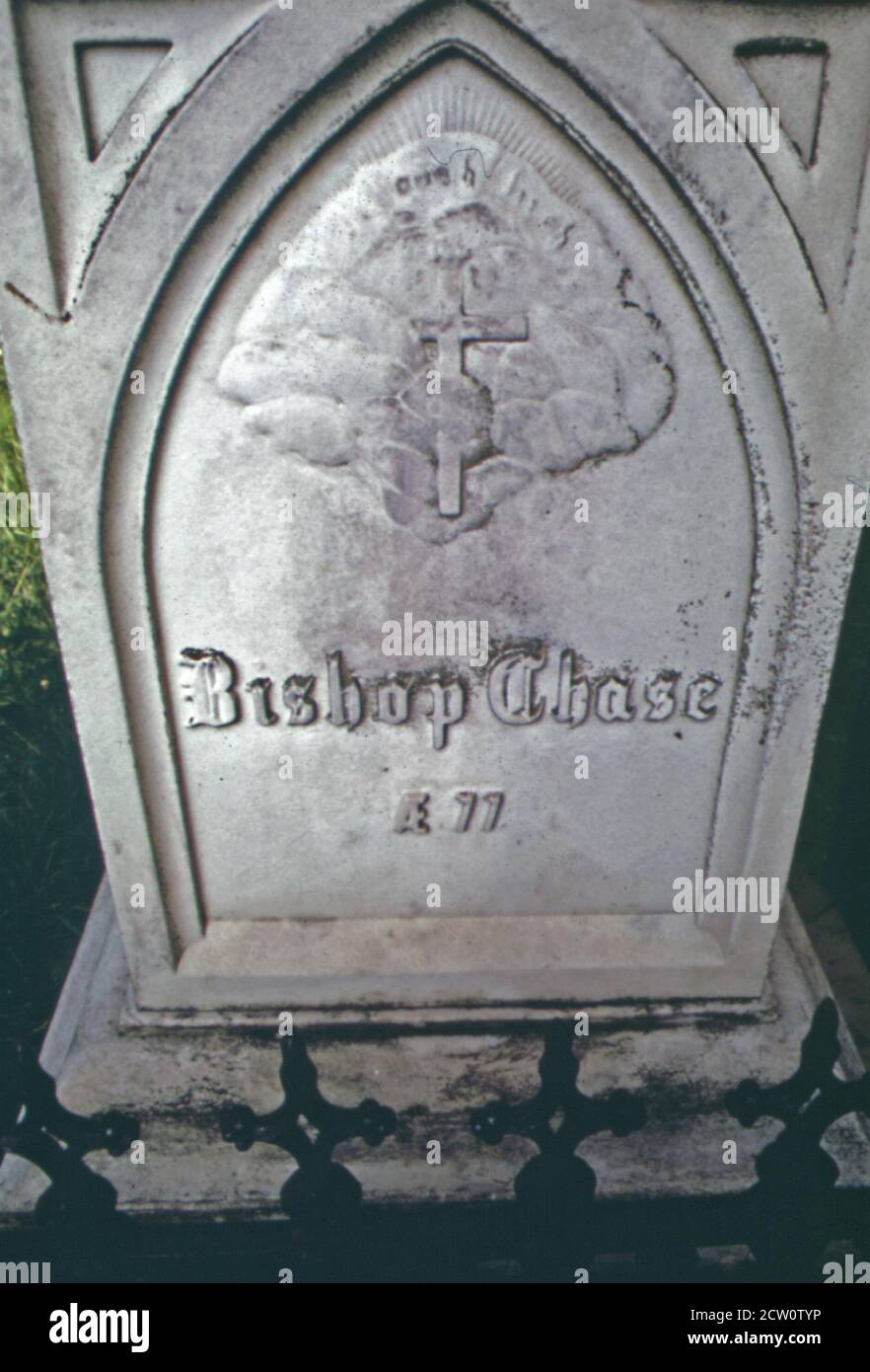 Historical 1970s Photo: Gravestone of Bishop Philander Chase founder of ...