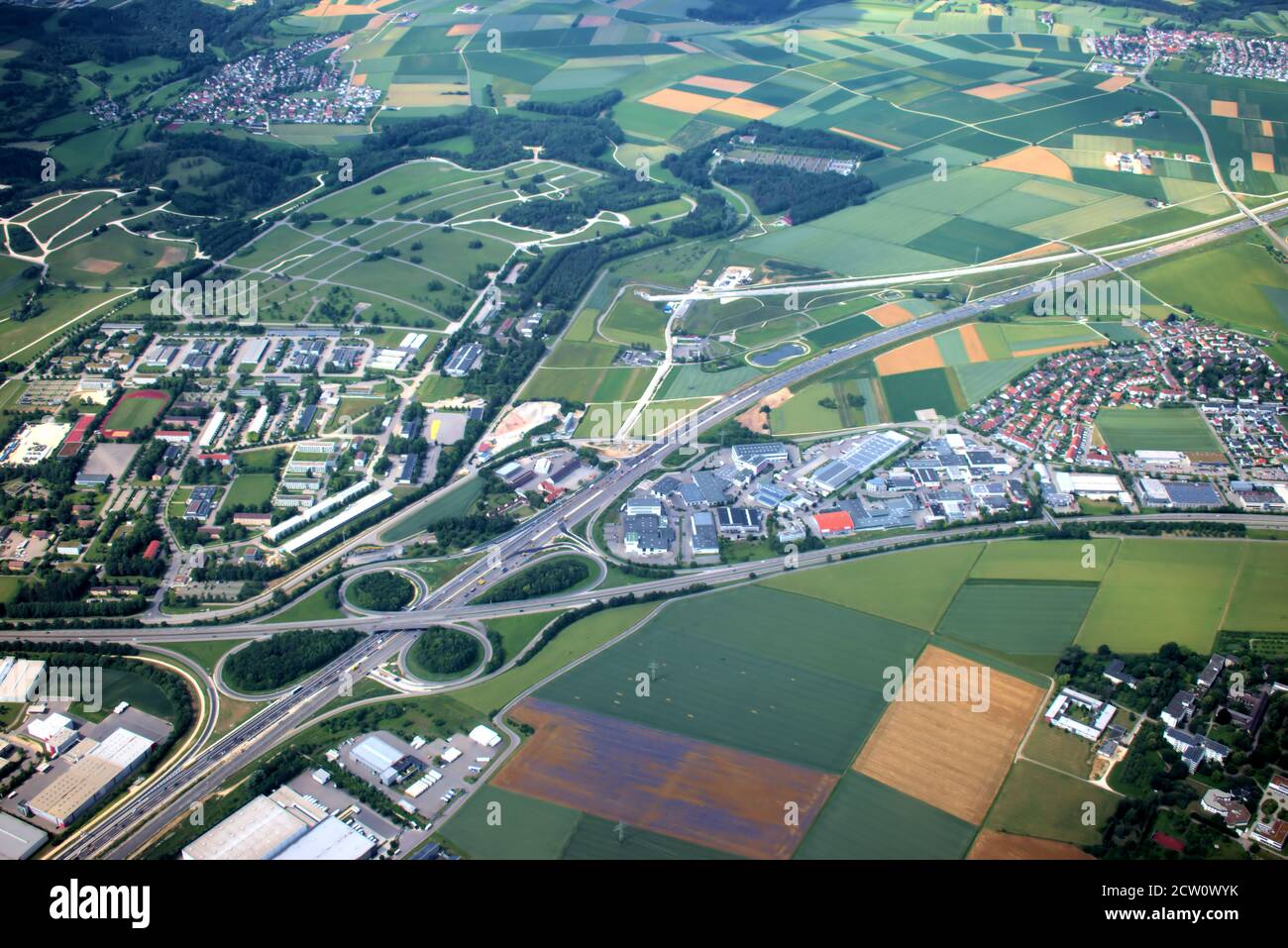Germanys rural landscape seen from above Stock Photo - Alamy