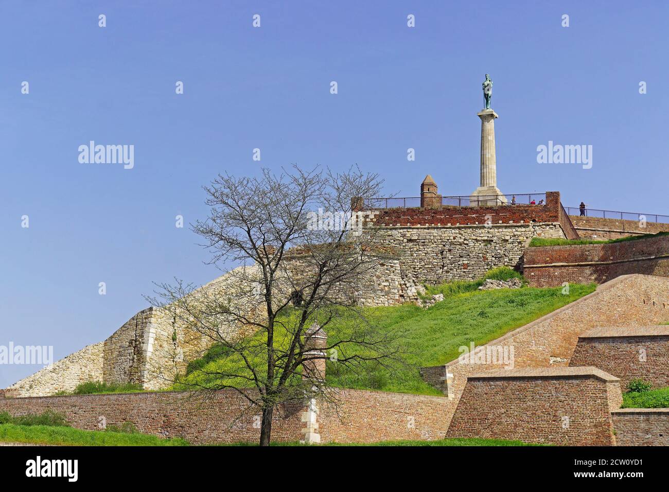 Victor monument at Kalemegdan fort in Belgrade Serbia Stock Photo - Alamy