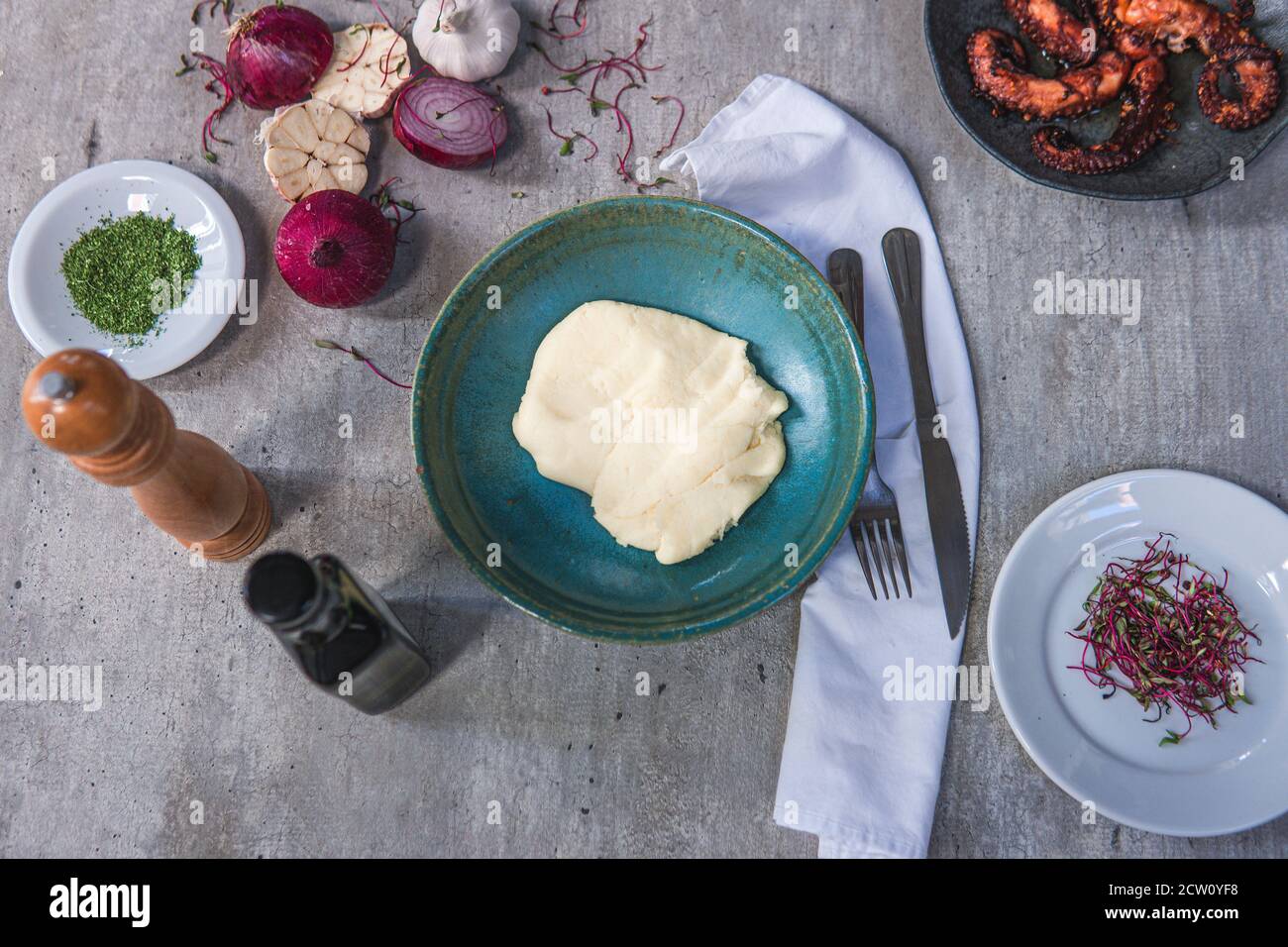 food preparation with recipe Stock Photo - Alamy