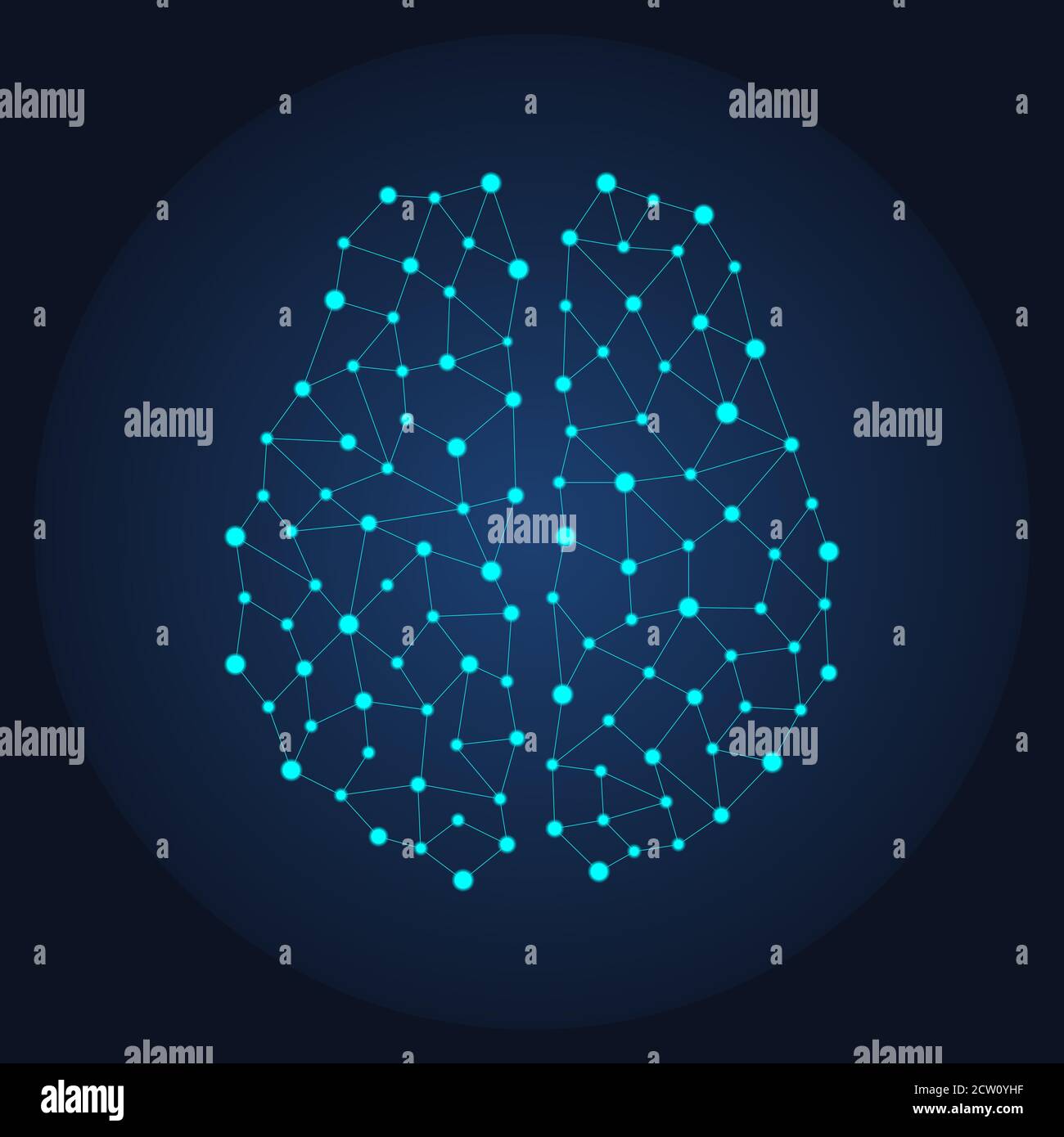 Digital human brain from nodes and connections. Futuristic neural ... Digital human brain from nodes and connections. Futuristic neural ...