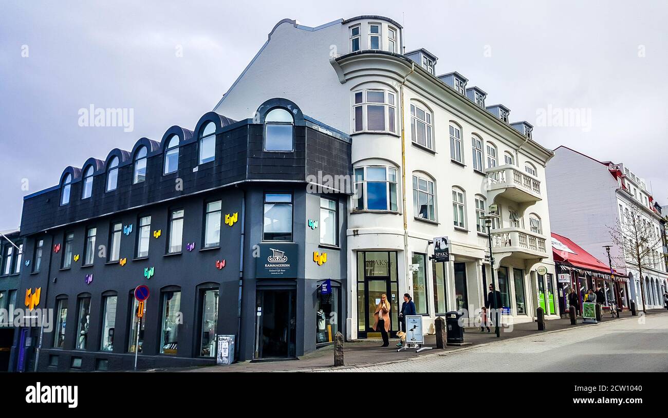 Reykjavik cityscape. Architecture of the city. Iceland Stock Photo - Alamy