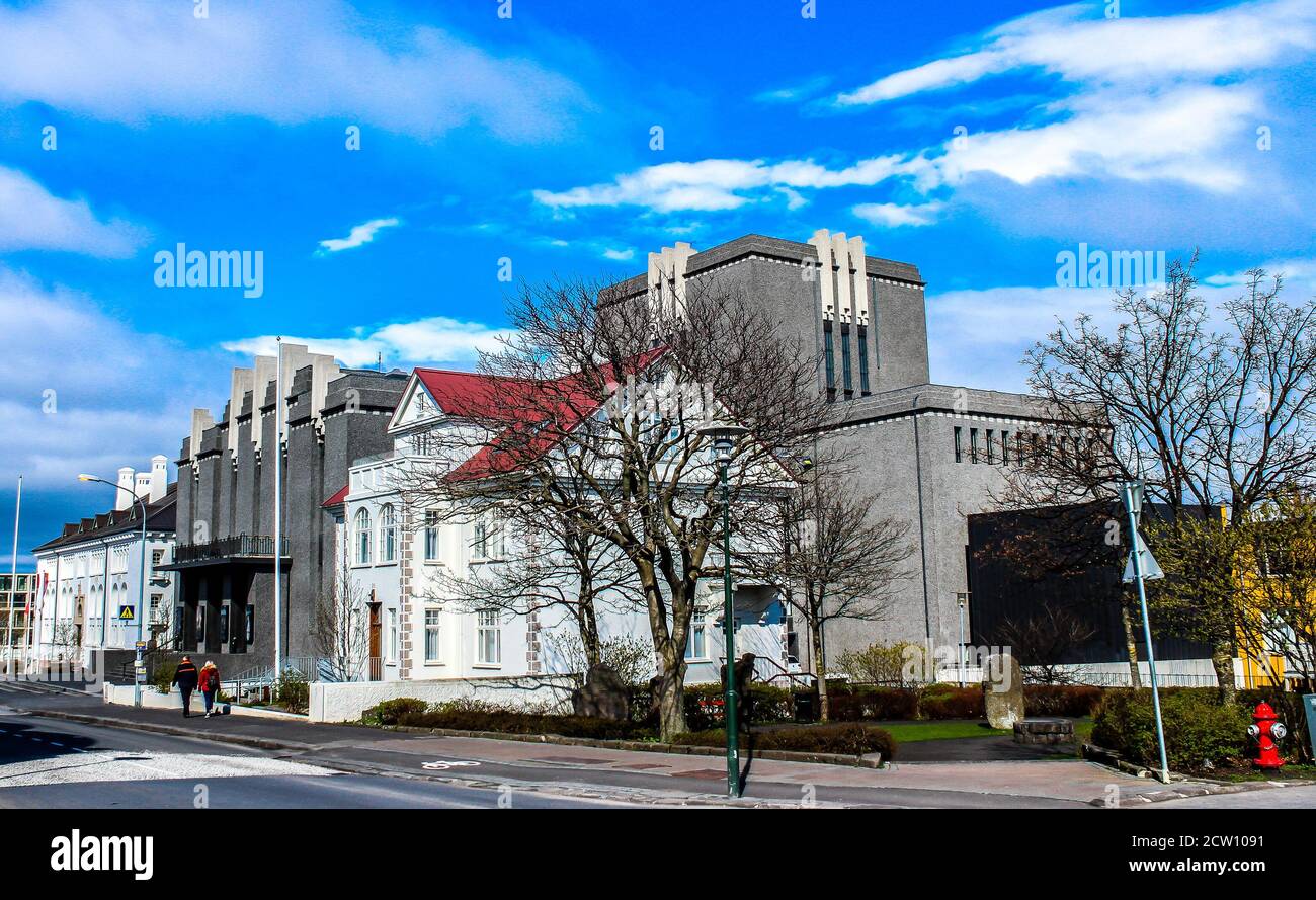 Reykjavik cityscape. Architecture of the city. Iceland Stock Photo - Alamy